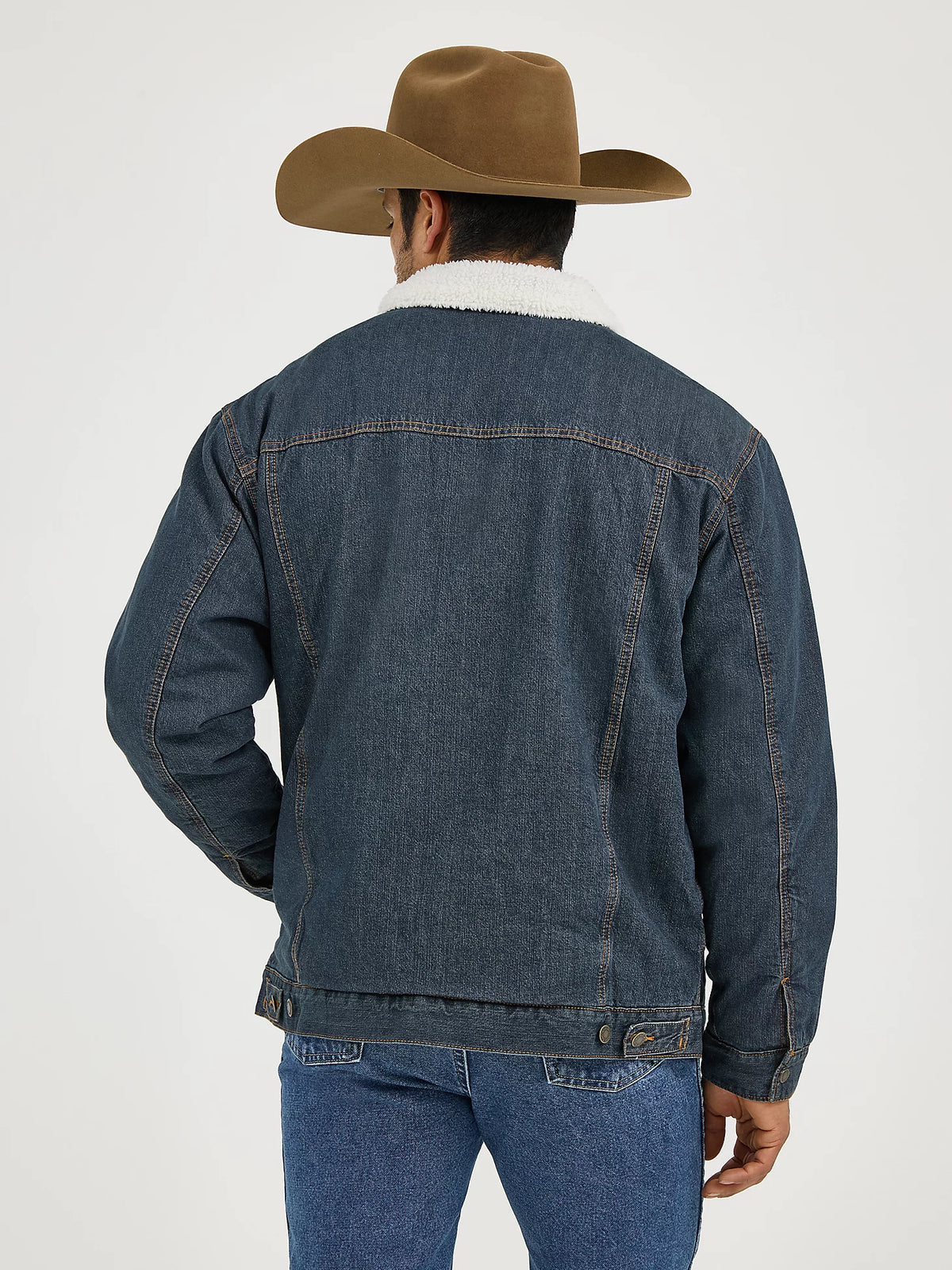 Men's Wrangler Sherpa Lined Denim Jacket #74256RT | High Country ...