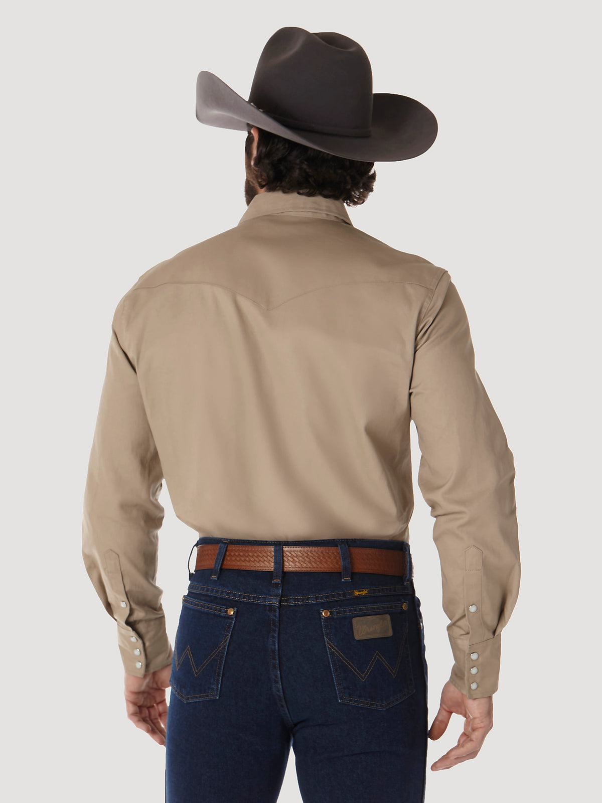 Men's Wrangler Cowboy Cut Firm Finish Snap Front Work Shirt #MS70319 ...