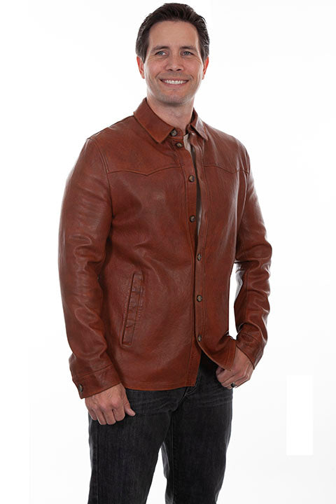 Men's Scully Leather Shirt Jacket #1044 | High Country Western Wear