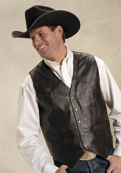 Men's Roper Vest #02-075-0520-0801BR (Tall) | High Country Western Wear