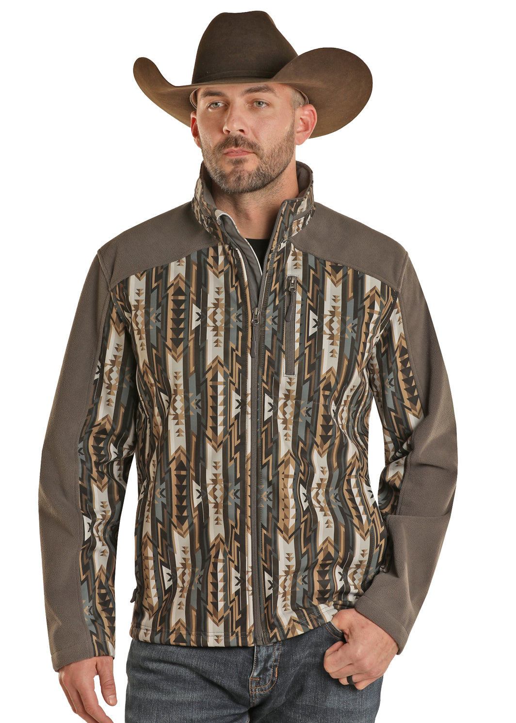 Men's Powder River Aztec Softshell Jacket #DM92C01489 | High Country ...