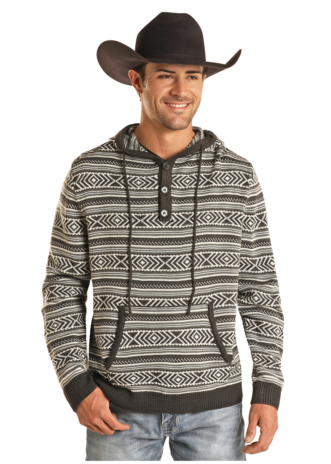 Men's Rock & Roll Cowboy Sweater Hoodie #BM94T02085 | High Country ...